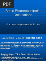 Pharmacokinetics Calculation | PDF | Bioavailability | Pharmacokinetics