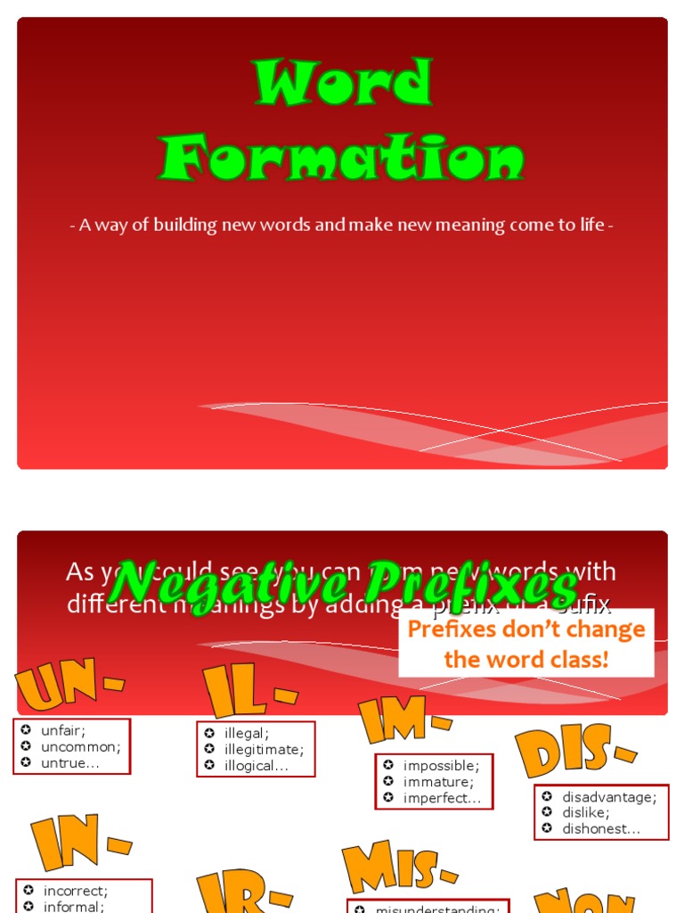 A Way of Building New Words and Make New Meaning Come To Life | PDF ...