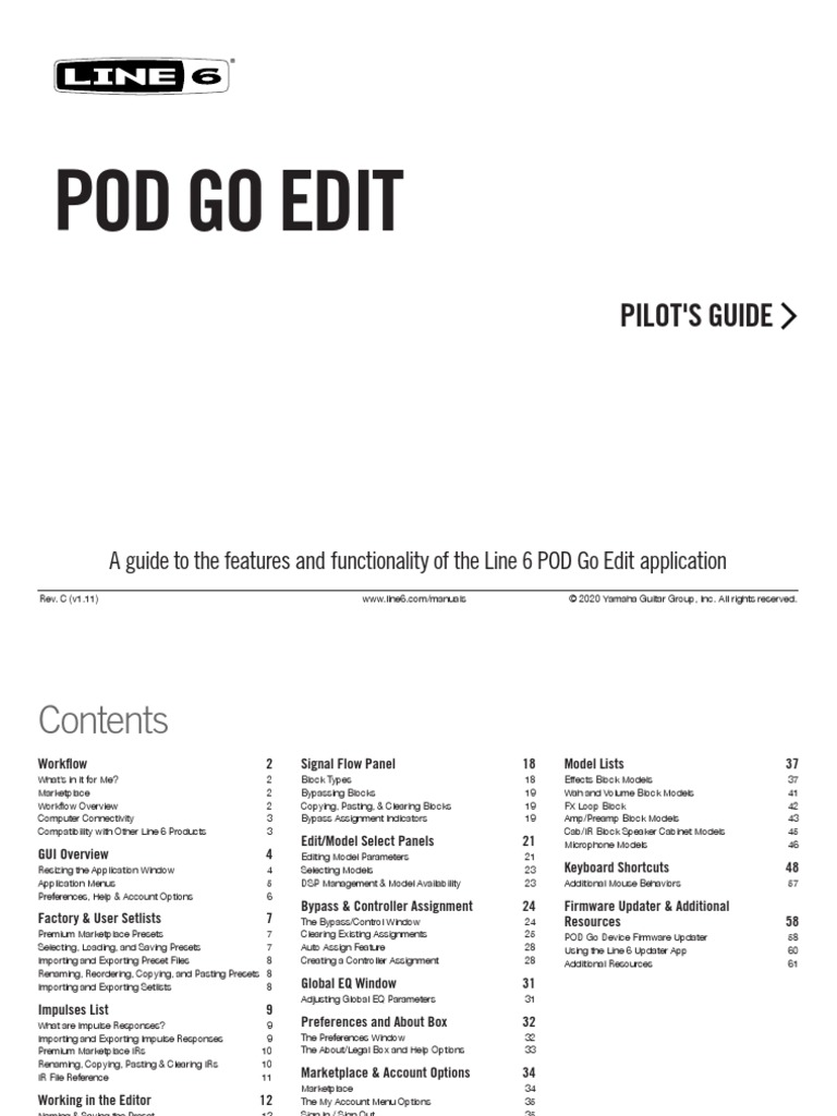 POD Go Edit - Pilot's Guide - English PDF | PDF | Installation ...