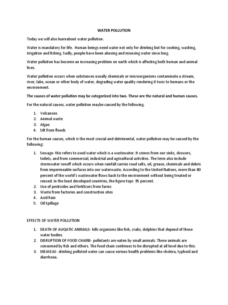 SCRIPT | PDF | Water Pollution | Wastewater