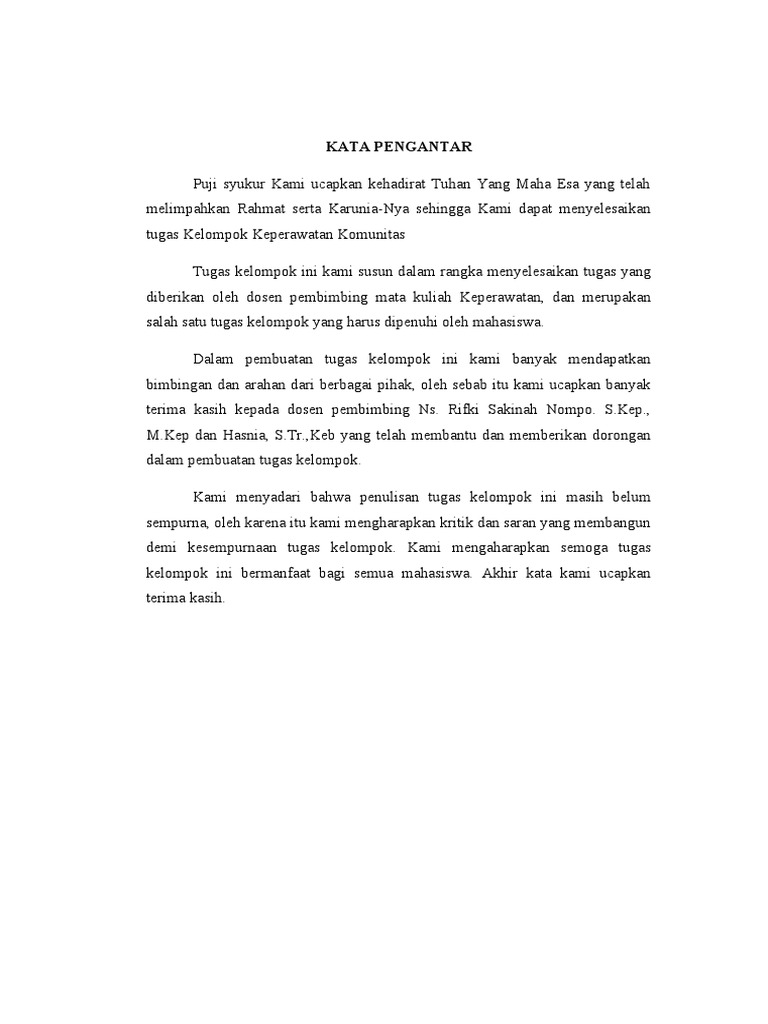 Kata Pengantar PKL | PDF