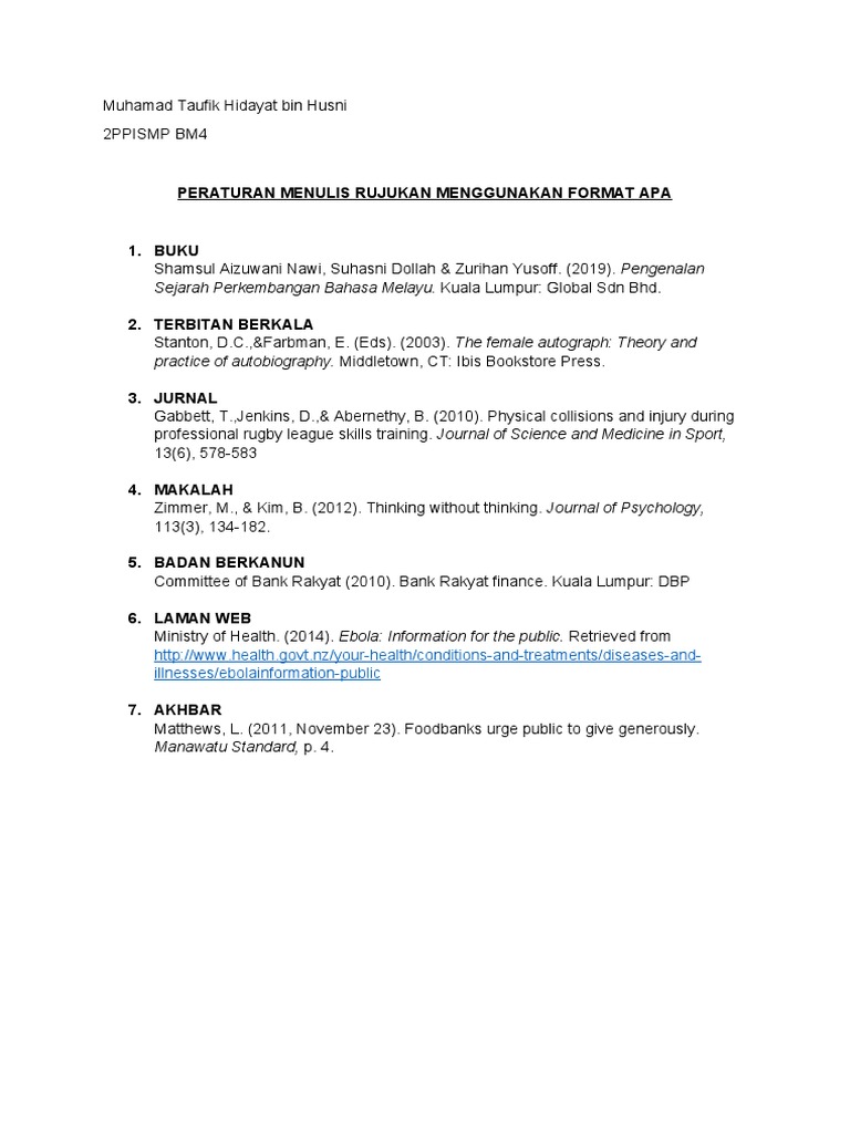 Peraturan Menulis Rujukan Menggunakan Format Apa: Sejarah Perkembangan ...