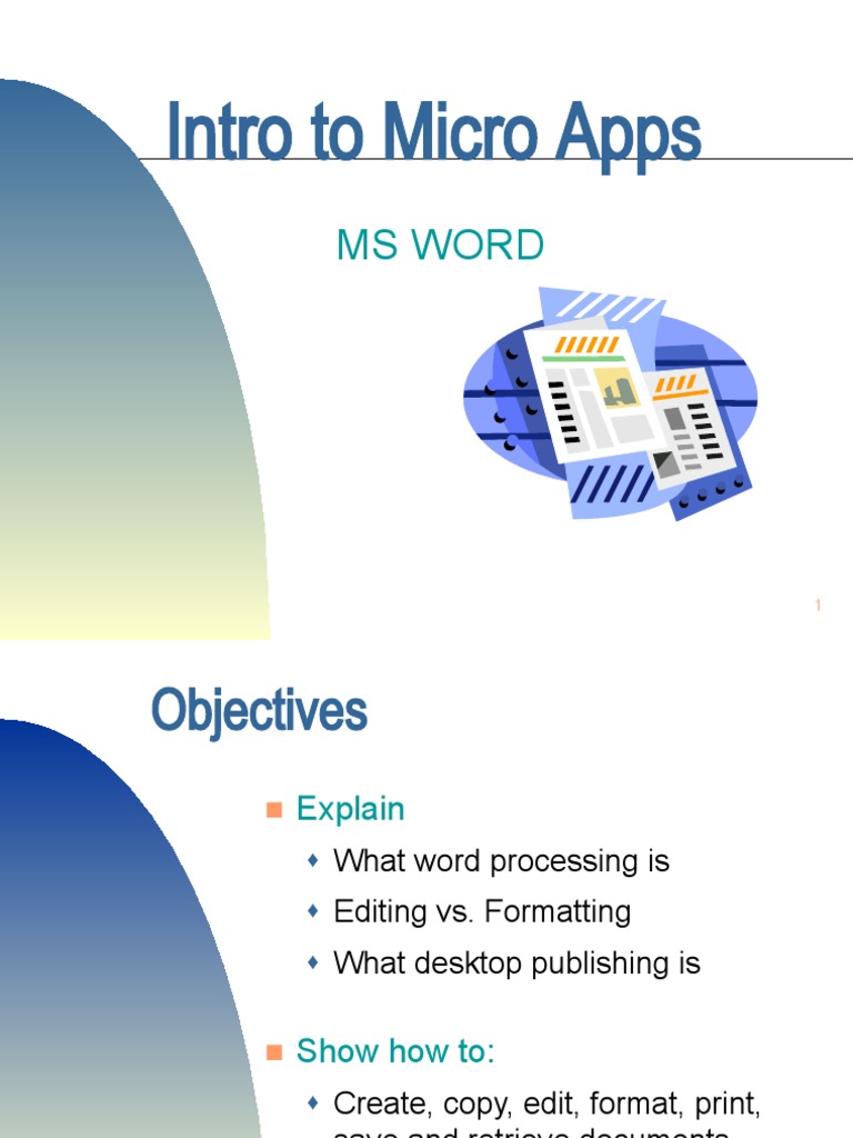 Intro To Micro Apps: Ms Word | PDF | Menu (Computing) | Paragraph