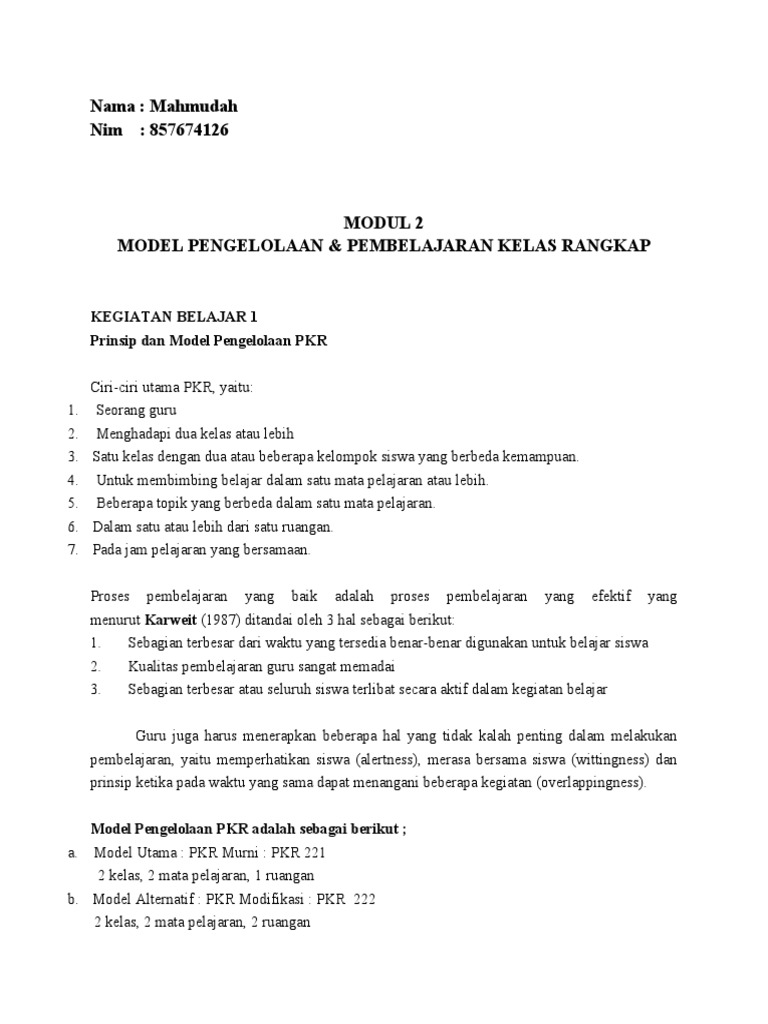 PKR MODUL 2 | PDF