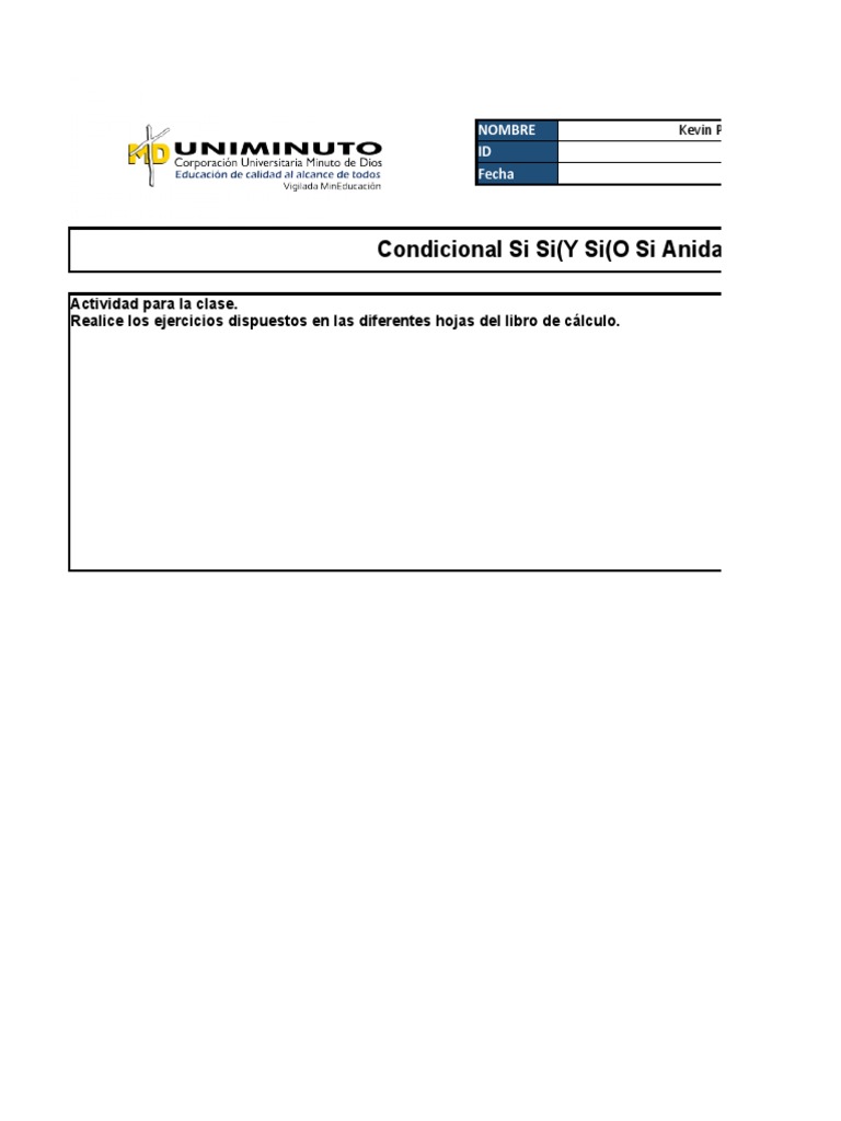 Actividad 5 Función Si, Y, O, Anidada | PDF