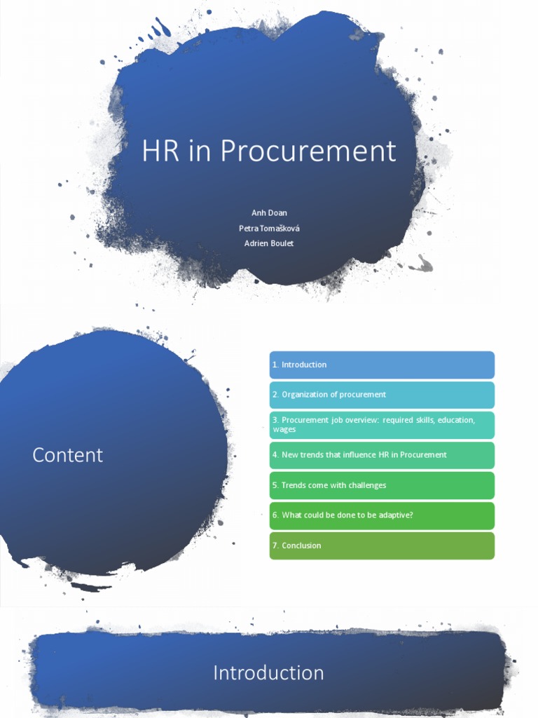 HR in Procurement: Anh Doan Petra Tomašková Adrien Boulet | PDF ...
