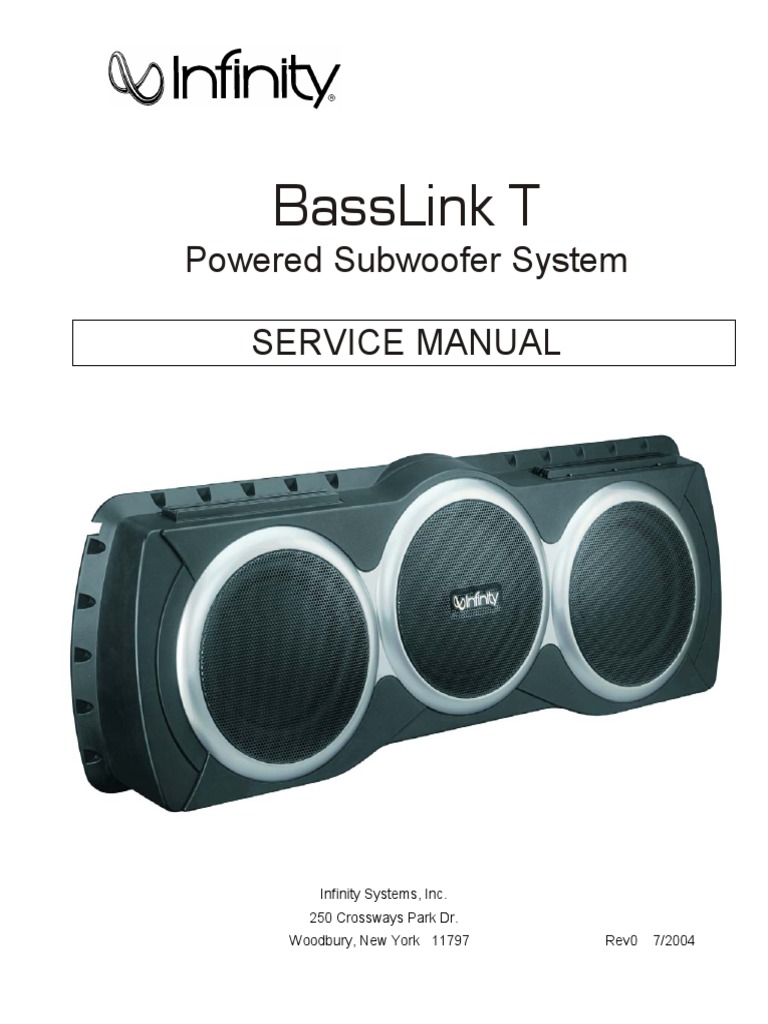 Infinity Bass Link T (Audio) | PDF | Amplifier | Operational Amplifier