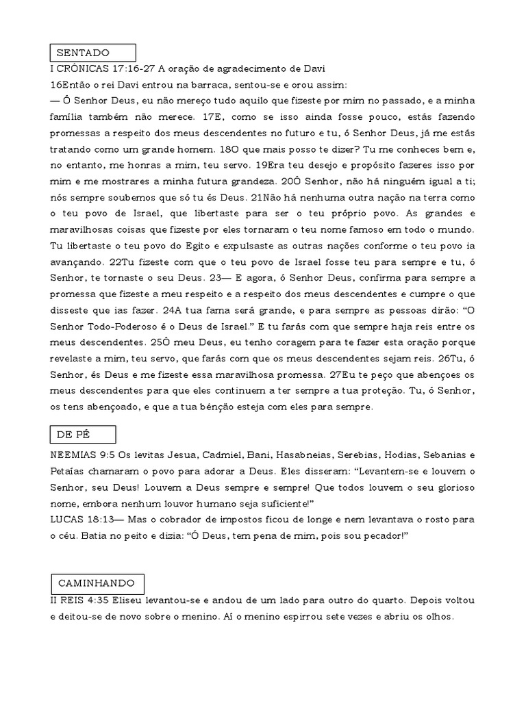 Diferentes Formas de Orar | PDF | Livros de crônicas | Oração