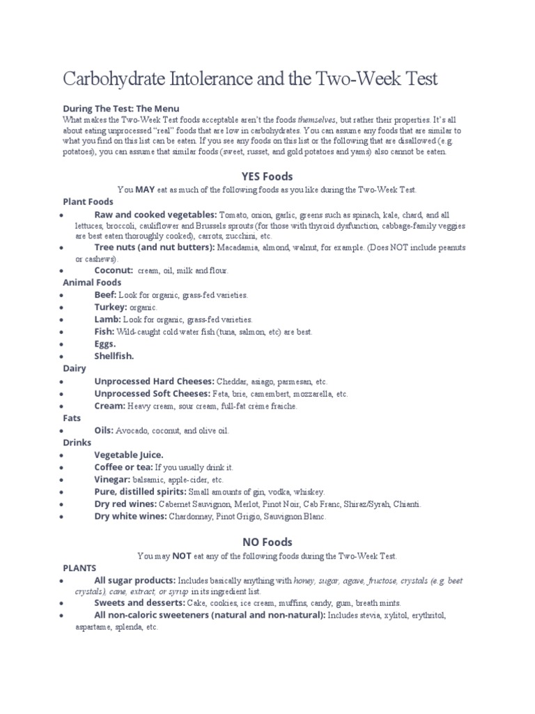 Carbohydrate Intolerance and The Two | PDF | Drink | Cream