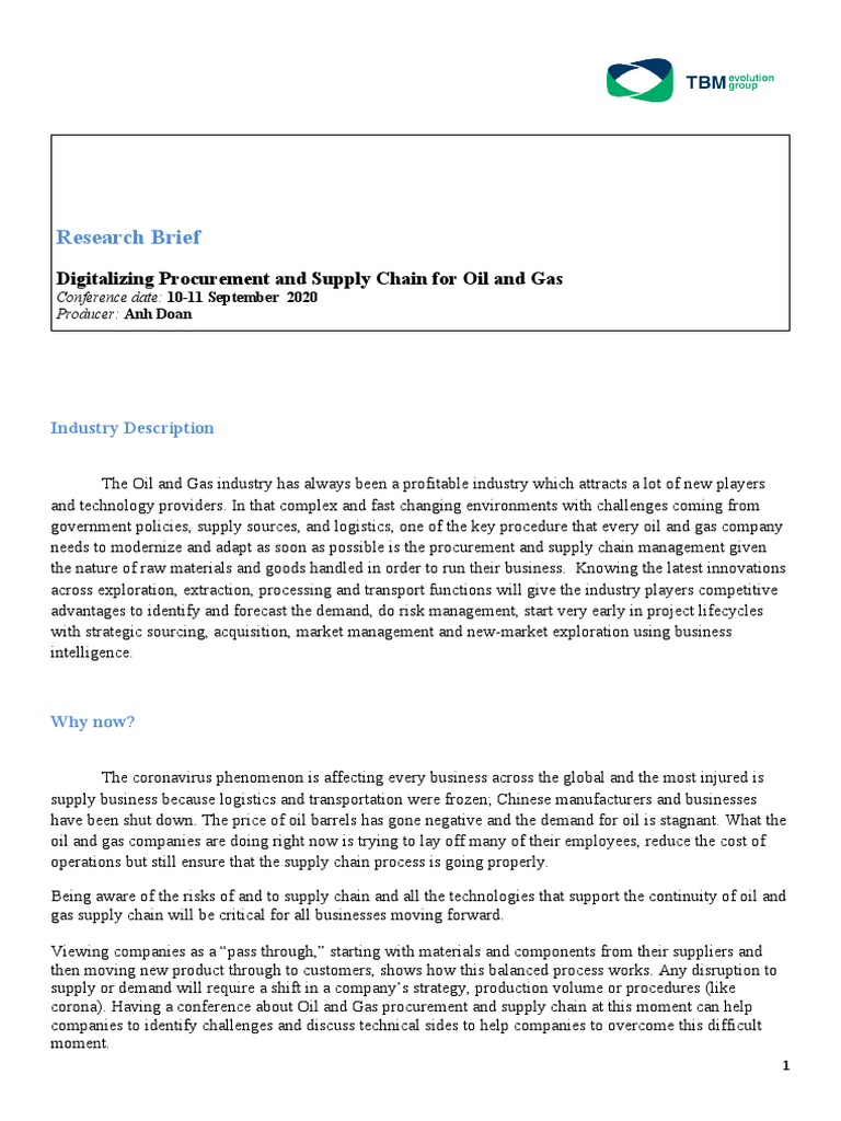 Oil and Gas Research Brief | PDF | Petroleum | Natural Gas