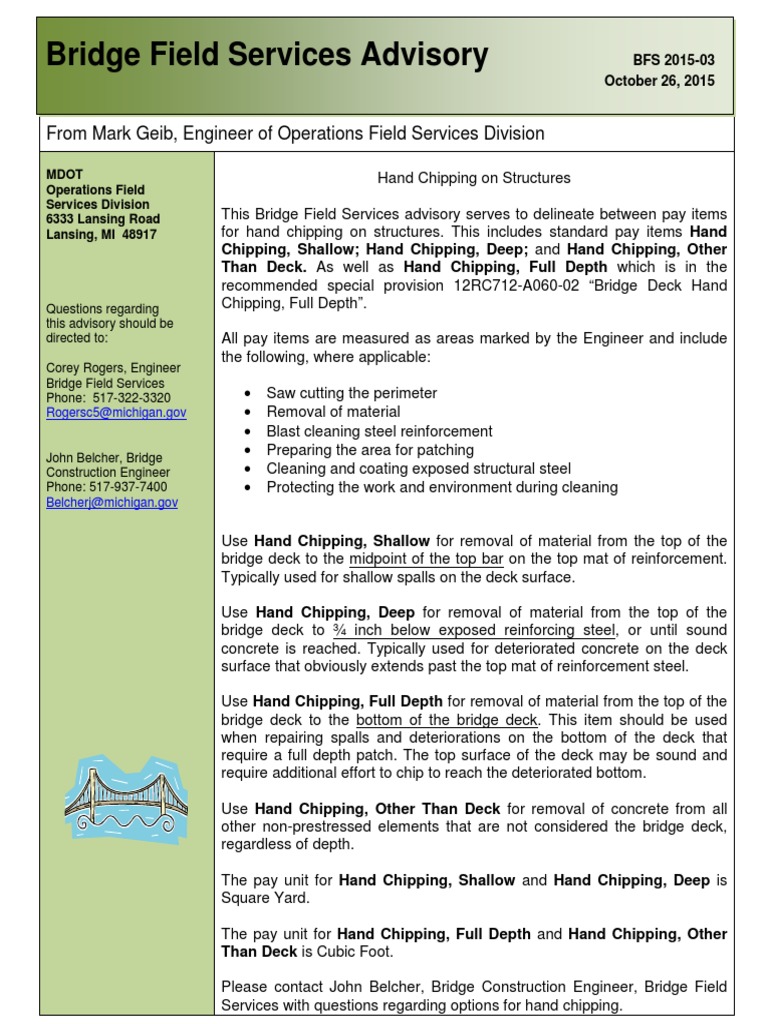 BFSA 2015 03 Hand Chipping On Structures 506792 7 | PDF | Bridge | Concrete