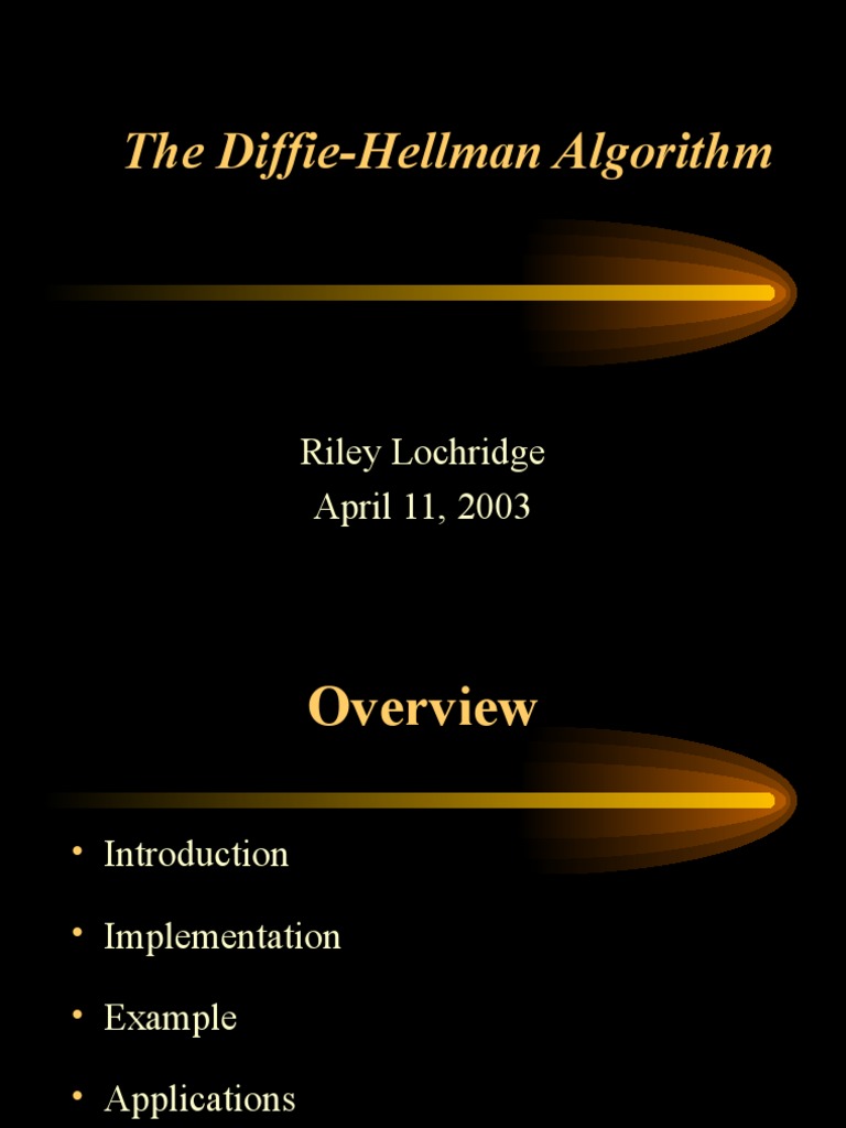 Diffie Hellman Algorithm Riley | PDF | Security Engineering | Computer Networking