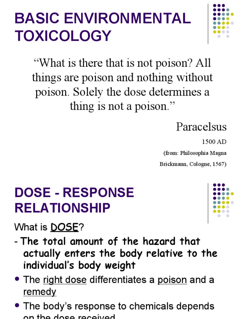 Basic Environmental Toxicology | PDF | Poison | Environmental Science