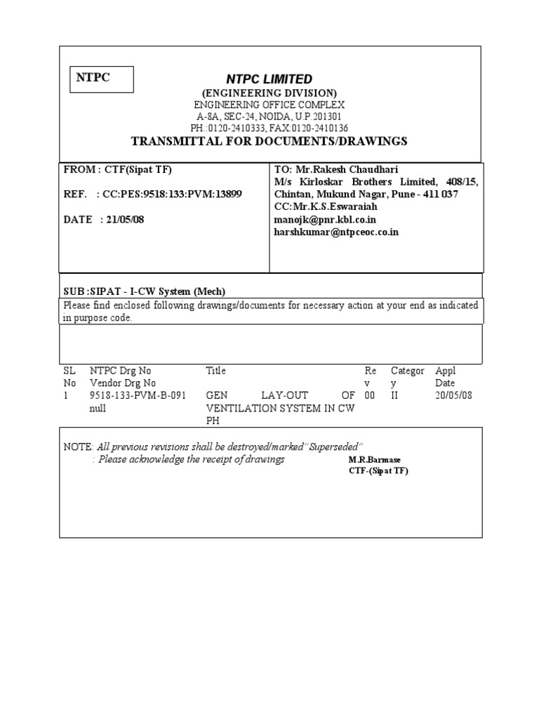 NTPC Limited: Engineering Office Complex A-8A, SEC-24, NOIDA, U.P ...