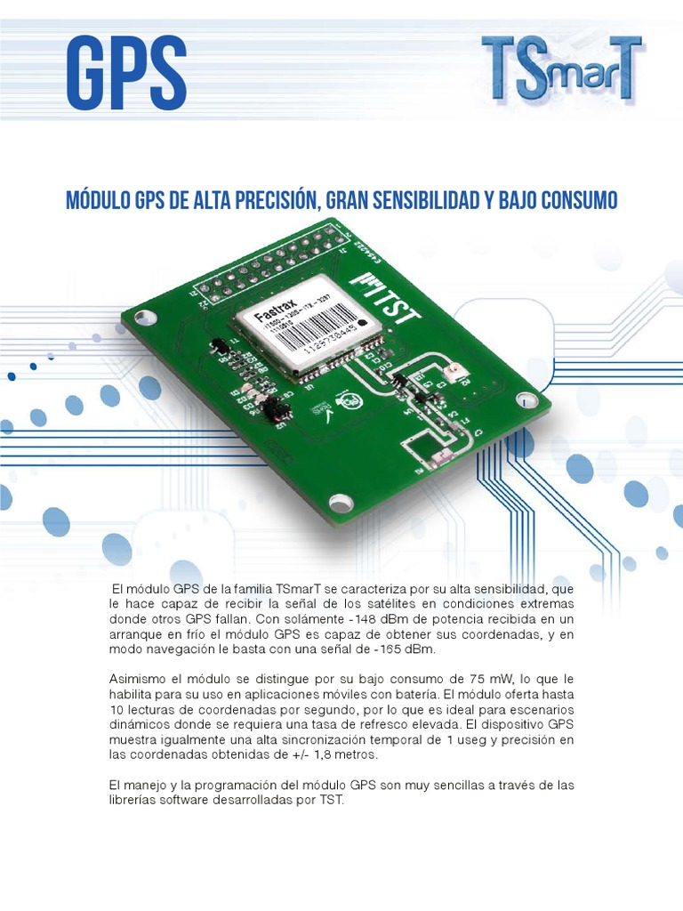 Módulo GPS de Alta Precisión, Gran Sensibilidad y Bajo Consumo | PDF ...