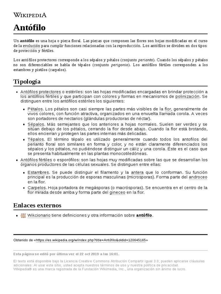 Antófilo | PDF | Flores | Plantas