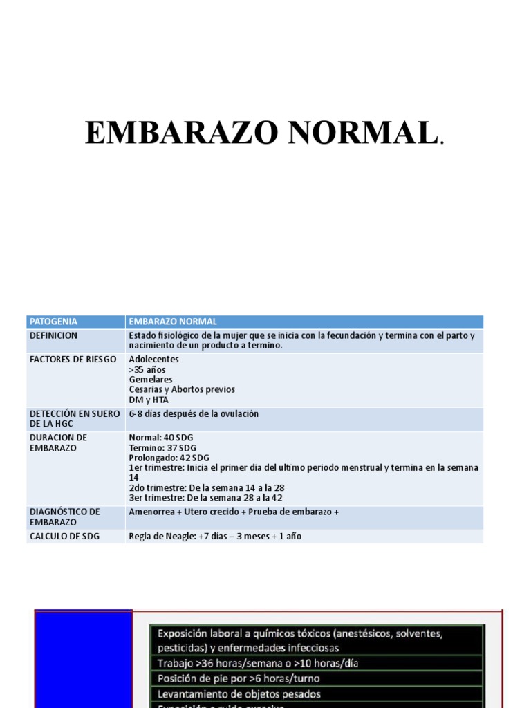 Embarazo Normal | PDF