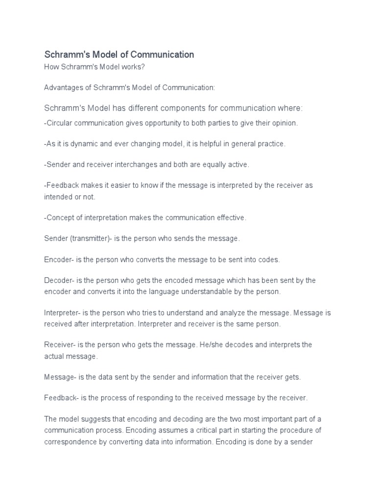 Models of Communciation | PDF | Code | Communication