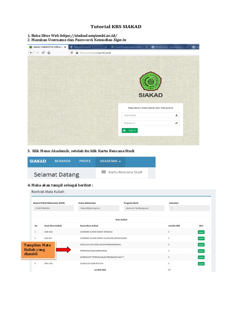 Tutorial KRS SIAKAD | PDF