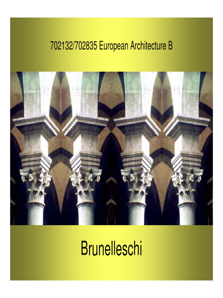 Filippo Brunelleschi PDF | PDF | Florence | Architectural Elements