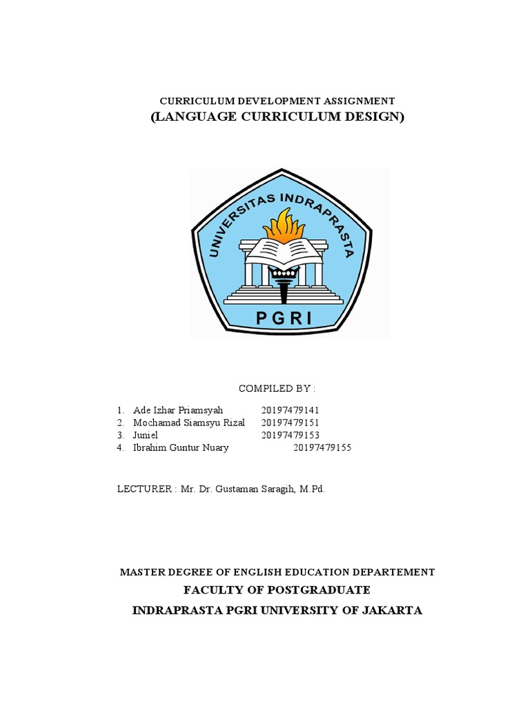 Makalah Curriculum Development Group 1 | PDF | Curriculum | Motivation