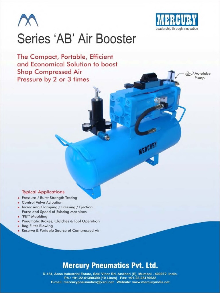 Air Boosters | PDF | Valve | Piston