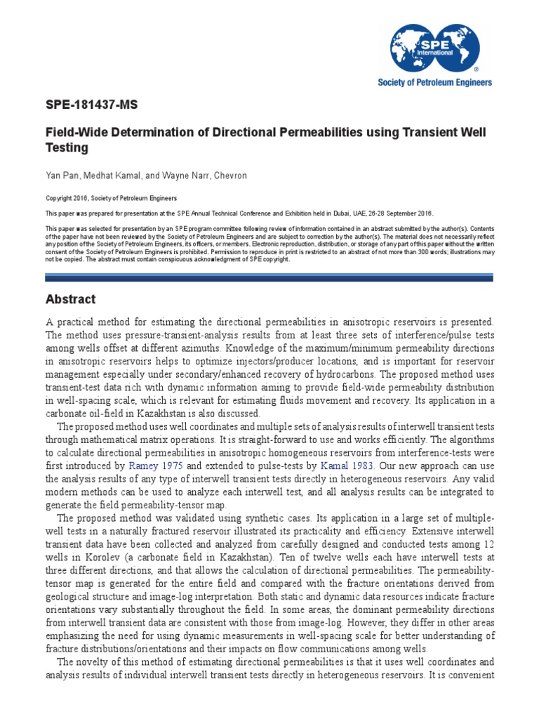 SPE-181437-MS Field-Wide Determination of Directional Permeabilities ...
