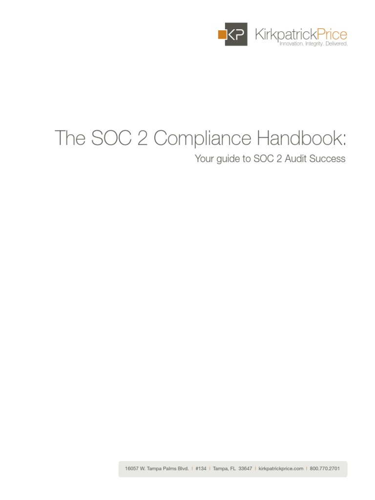 SOC2 Compliance Handbook 2017 | PDF | Audit | Internal Control