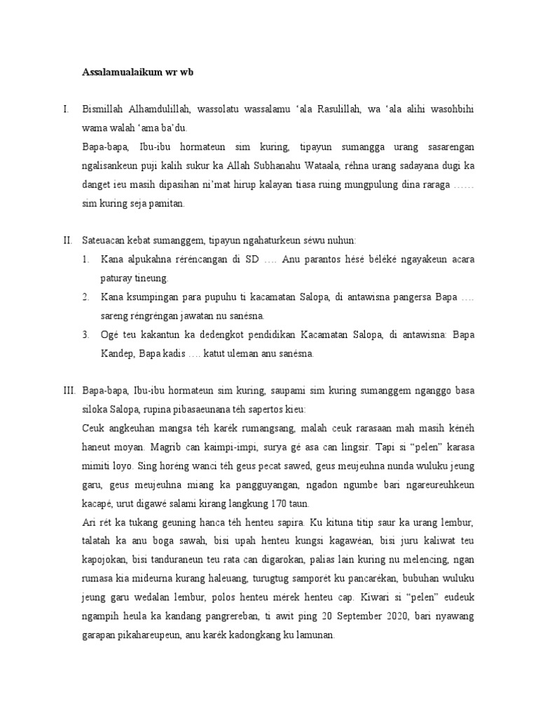 Teks Paturay Tineung | PDF