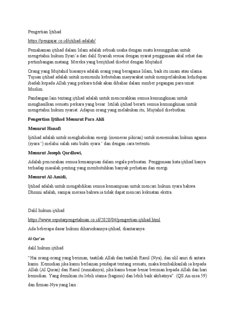 Pengertian Ijtihad | PDF