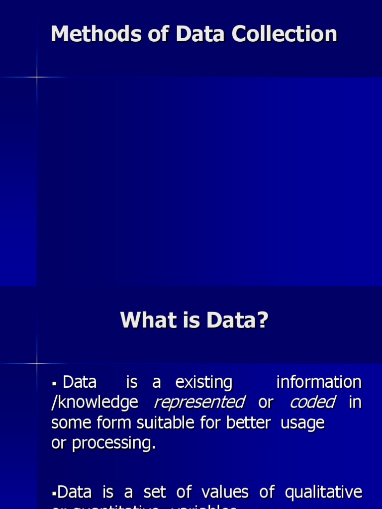 Metho of Data Collection | PDF | Level Of Measurement | Categorical ...