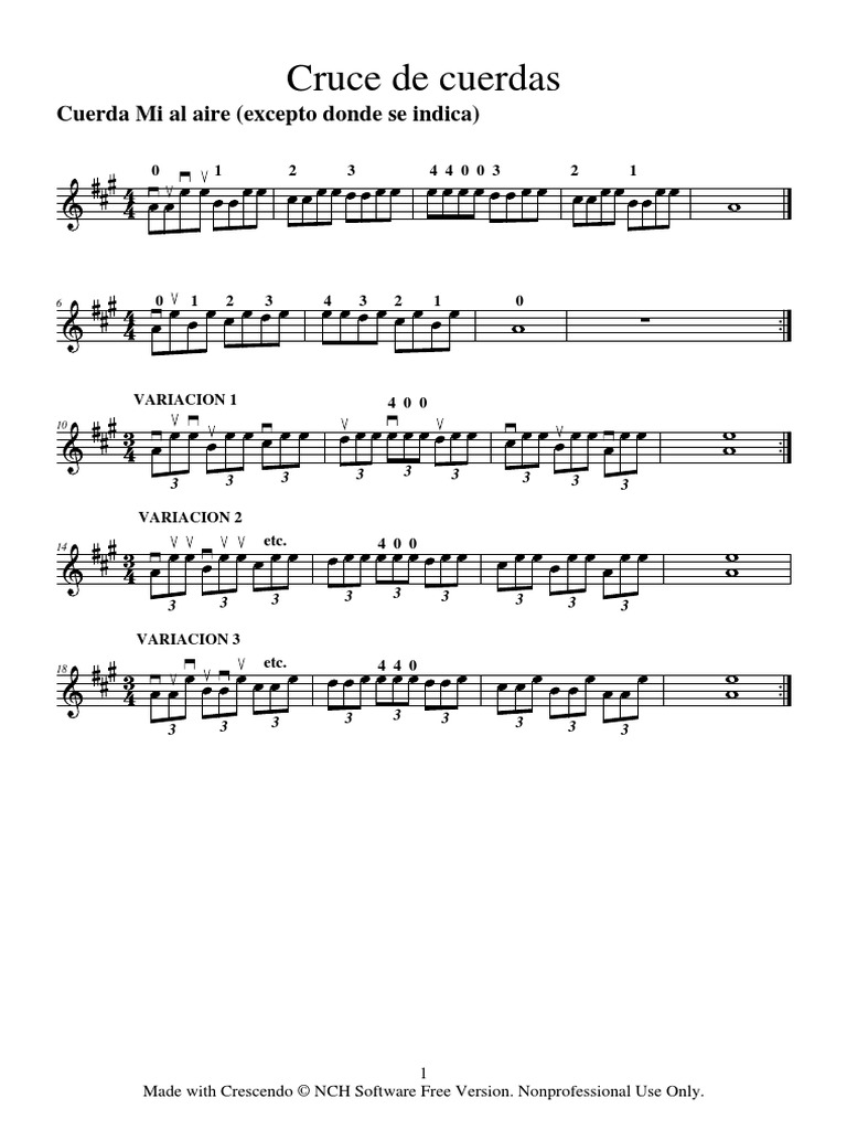 Violin String Crossing | PDF