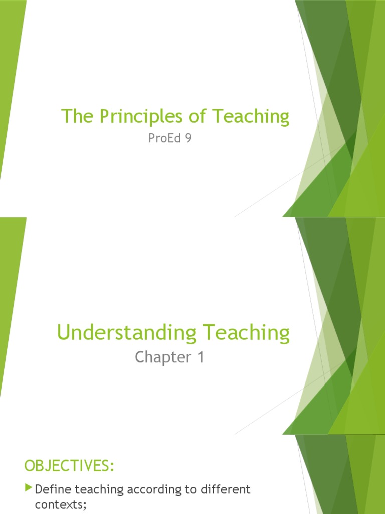 The Principles of Teaching | PDF | John Dewey | Teachers