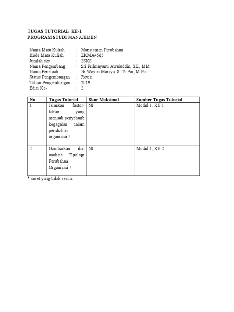 Tugas UT | PDF | Karier & Perkembangan | Pengembangan Diri