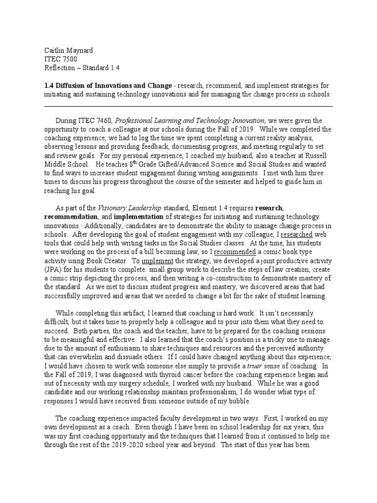 Coaching for Technology Innovation in Education | PDF | Social Science