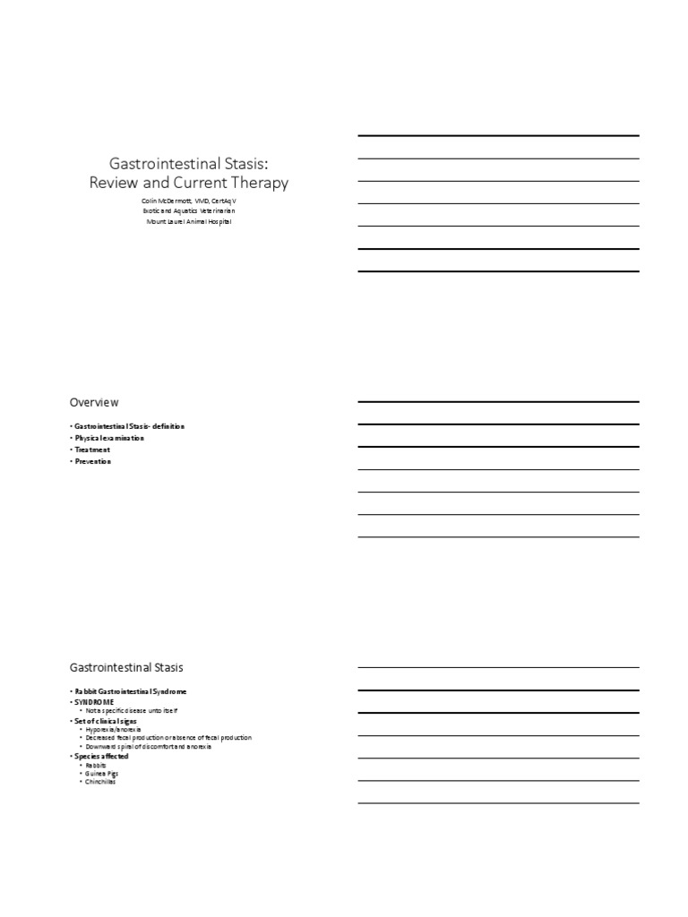 Comprehensive Review of Gastrointestinal Stasis: Pathophysiology ...
