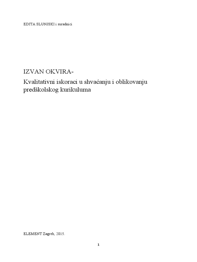 Izvan Okvira-Edita Slunjski I Suradnici | PDF