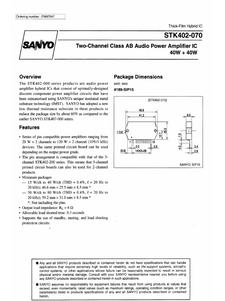 STK 402-070 PDF | PDF