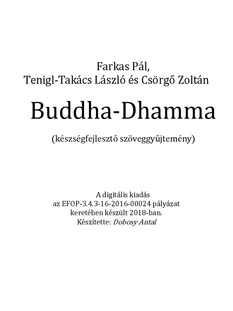 Buddha-Dhamma - Digitális Tananyag190328 2019 | PDF