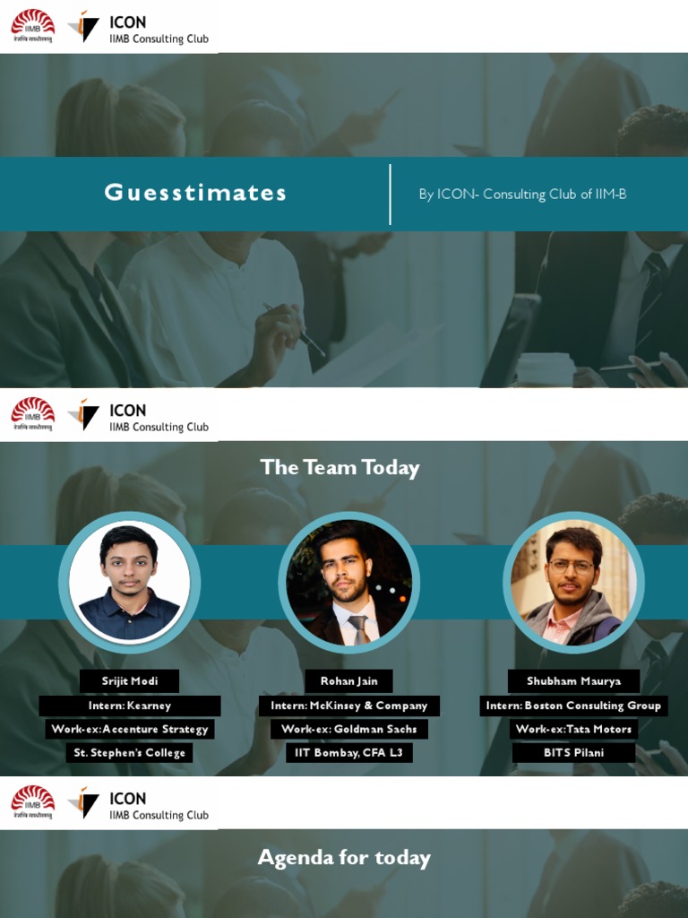 Guesstimates: by ICON-Consulting Club of IIM-B | PDF | Economies