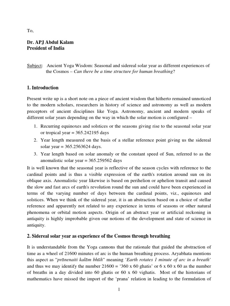 Experience of The Cosmos PDF | PDF | Year | Prana