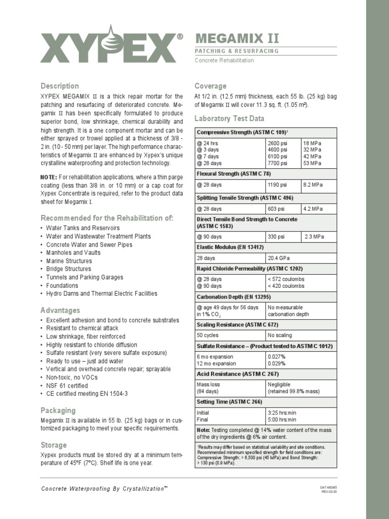 Megamix: Description Coverage | PDF | Concrete | Strength Of Materials