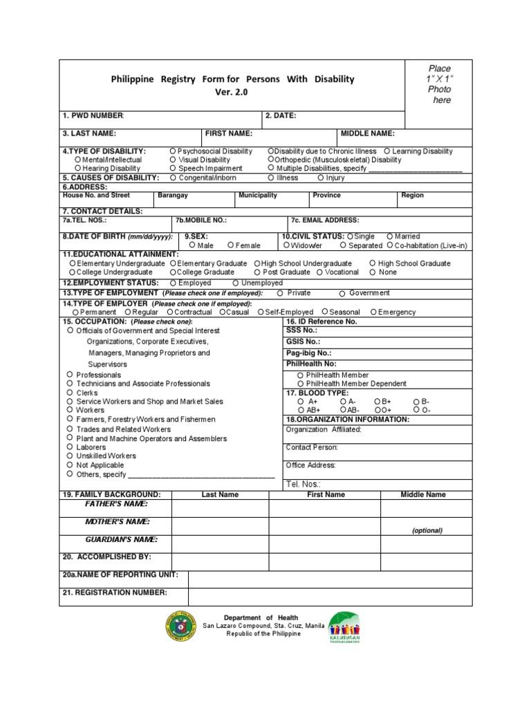 Https /PWD - Doh.gov - Ph/additional/files/pdf | PDF | Disability | Labour
