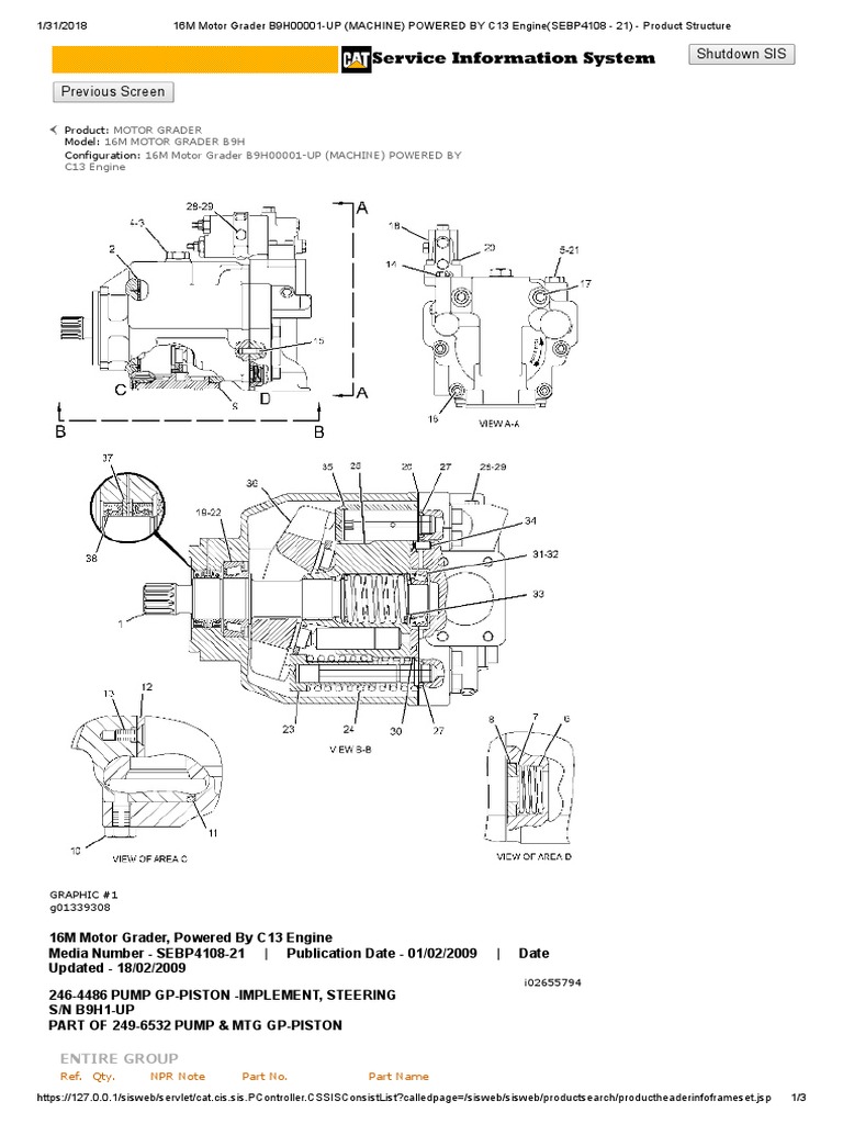 Cat 16M Main 246-4486 16m | PDF | Piston | Pump