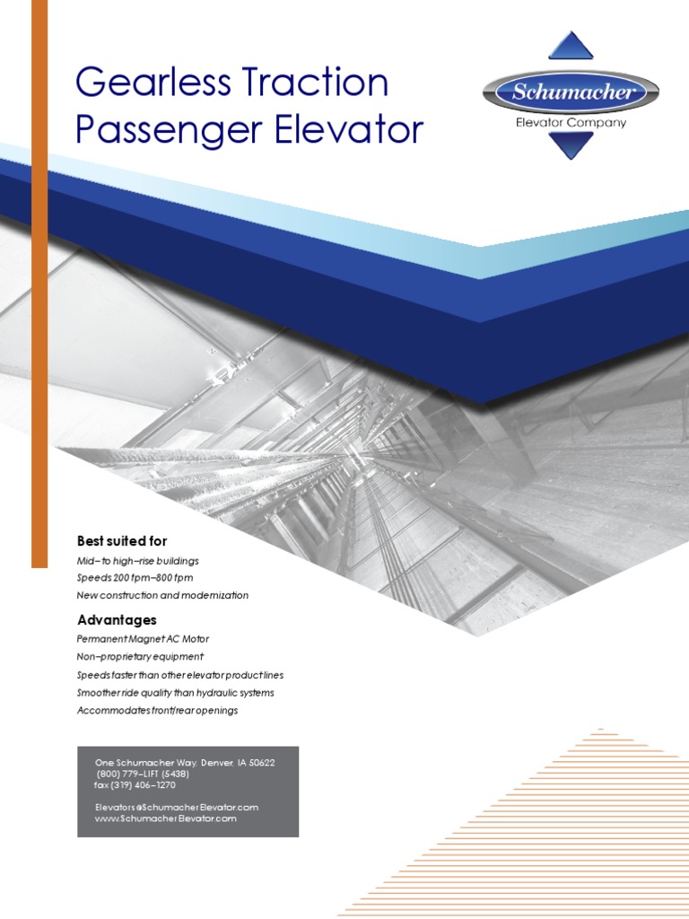 Gearless Traction Passenger Elevators: An Overview of Speeds, Sizes ...