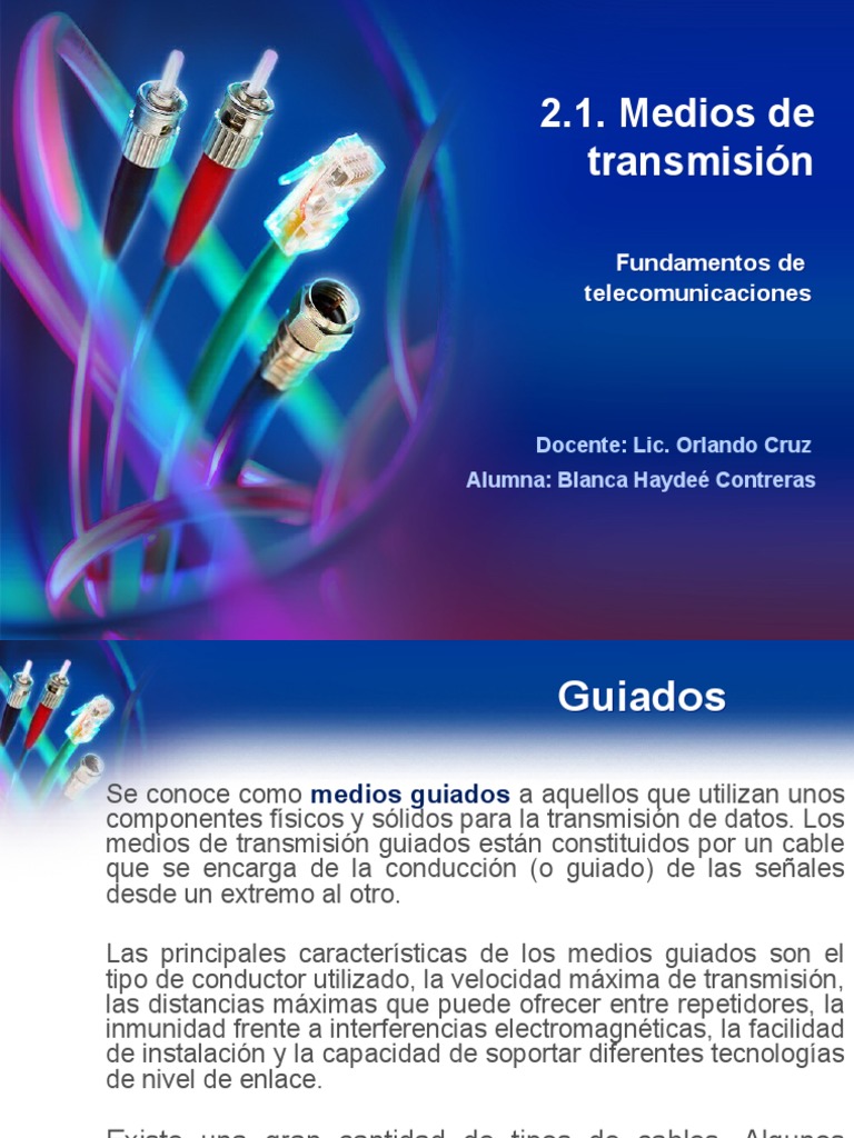 Medios de Transmisión | PDF | Fibra óptica | Cable coaxial