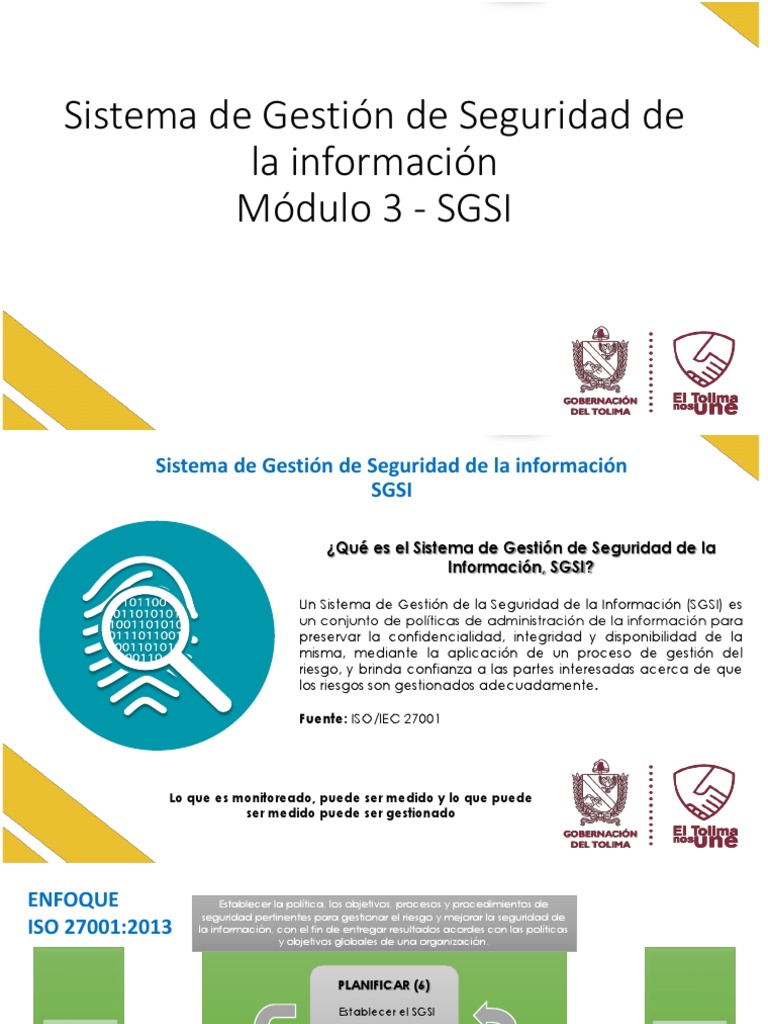 SGSI - Módulo 3 - Sistema de Gestión de Seguridad de La Información PDF ...