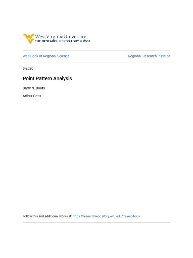 Point Pattern Analysis Pdf Null Hypothesis Hypothesis 4669