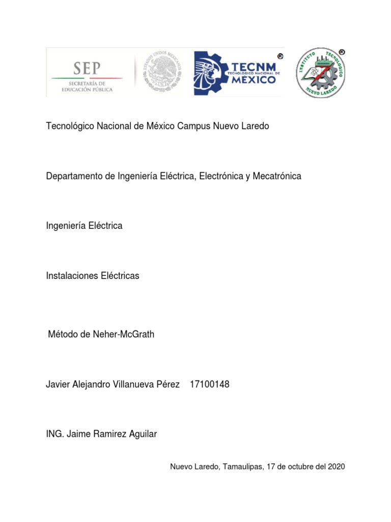 Método de Neher-McGrath | PDF | Resistencia Eléctrica y Conductancia ...