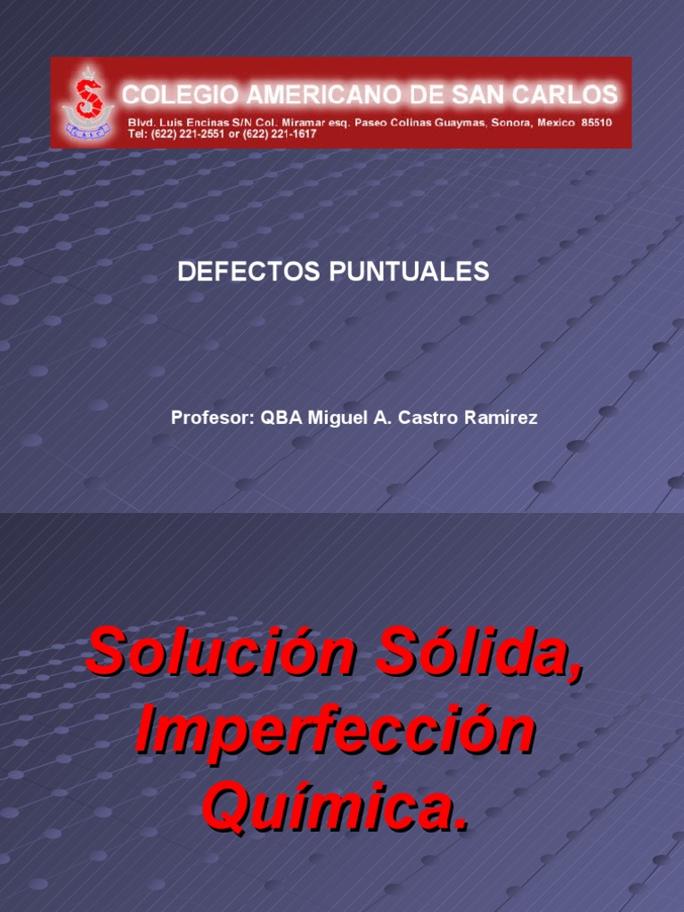 Defectos Cristalinos en Materiales | PDF | Dislocación | Sólido amorfo